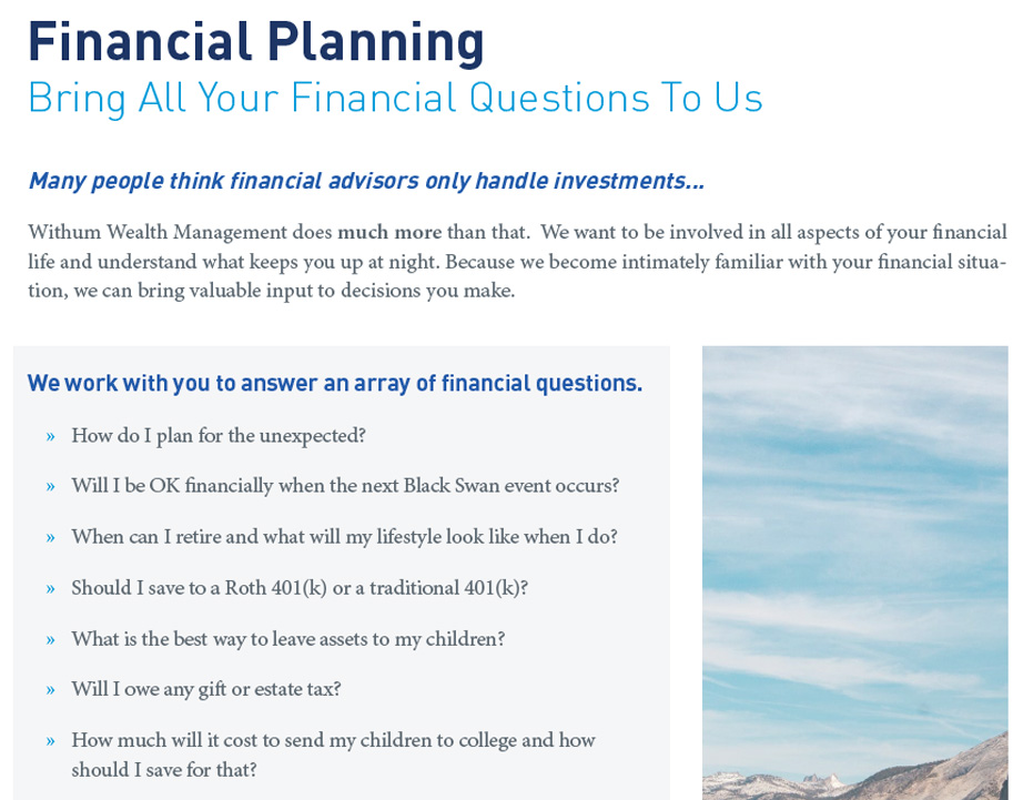 Financial Planning - Withum Wealth